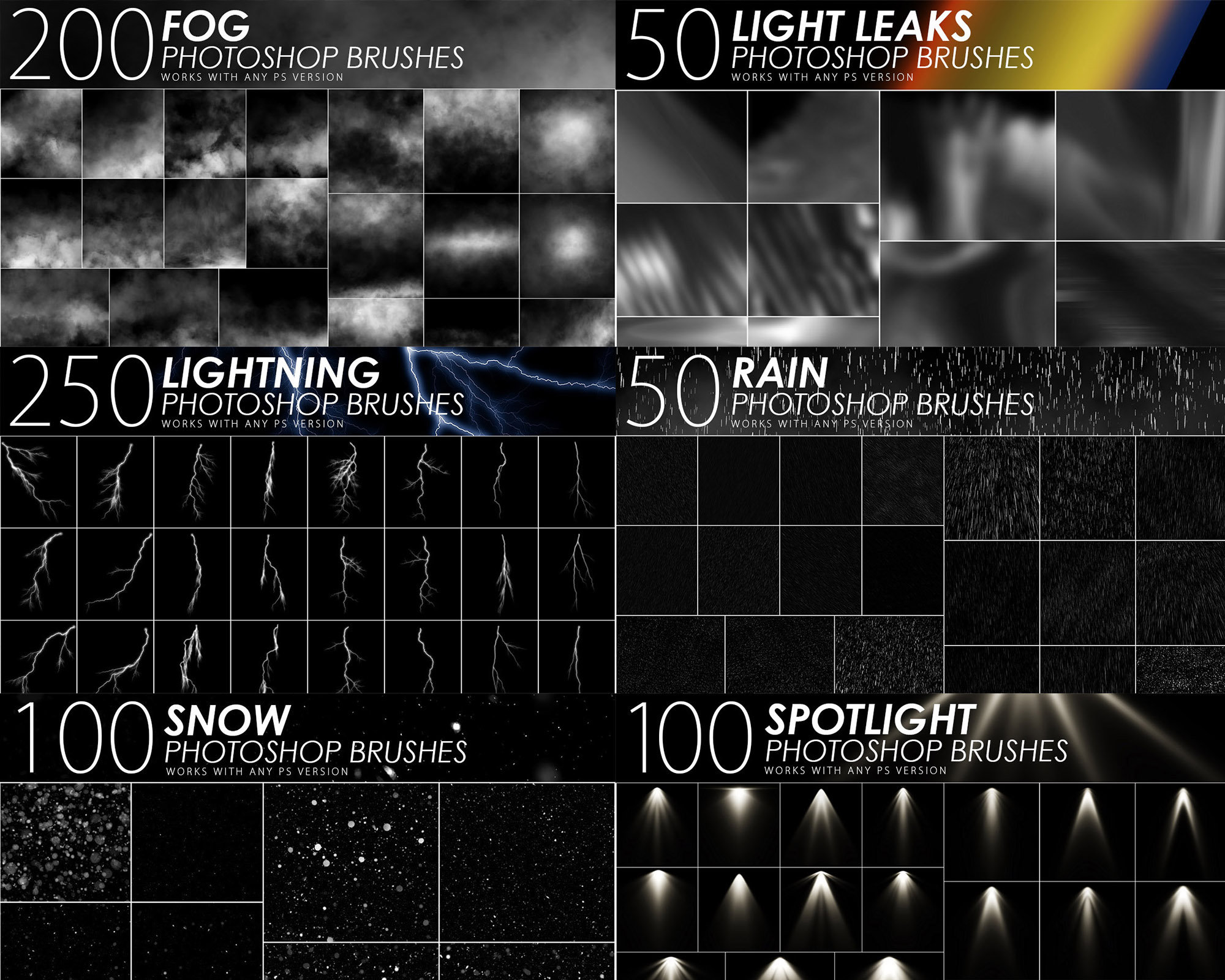 1505 Photoshop Brushes Bundle Photoshop Overlays Snow - Etsy Canada