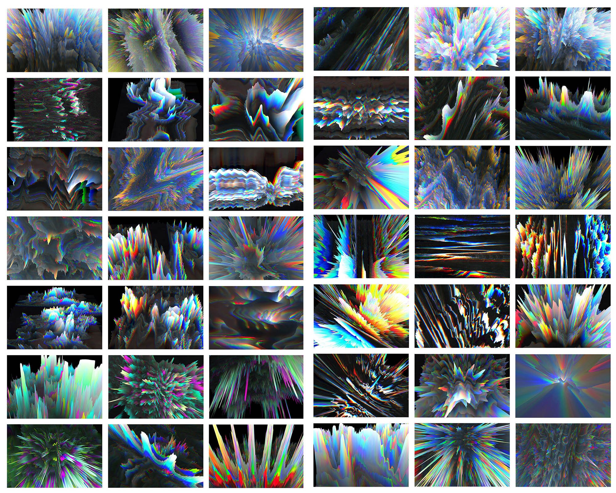 45 Glitch Effect Background Digital Paper, Cyber Punk Paper, Iridescent ...