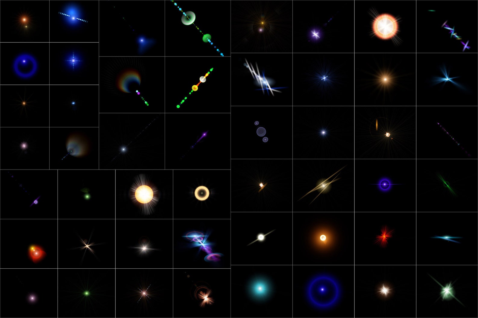 100 Lens Flare Overlays, Sunlight Overlay, Photo Overlay, Stars Overlay ...