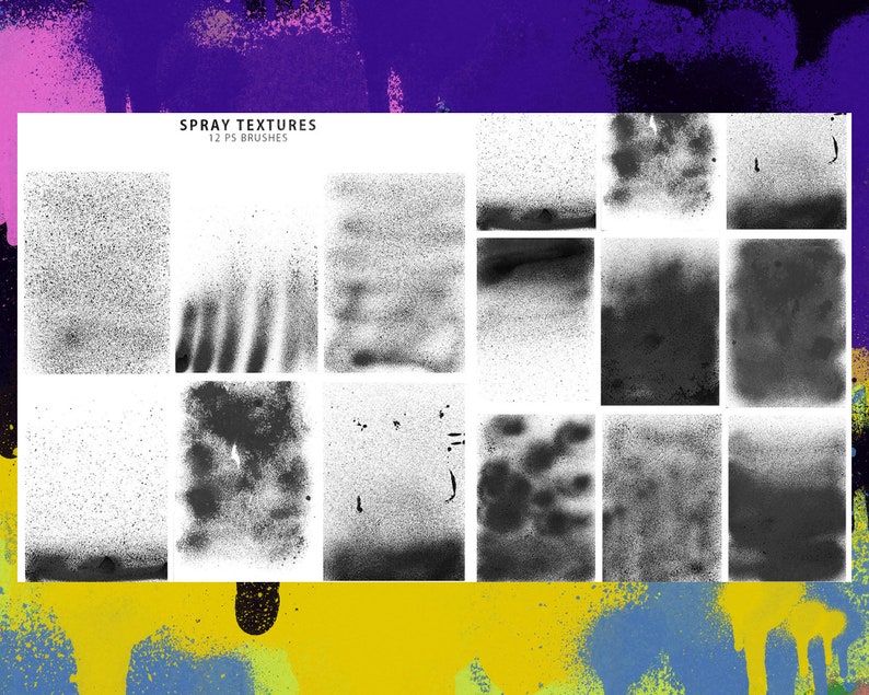 214 Spray Paint Photoshop Brushes, Photoshop Overlays, Splatter Brushes ...