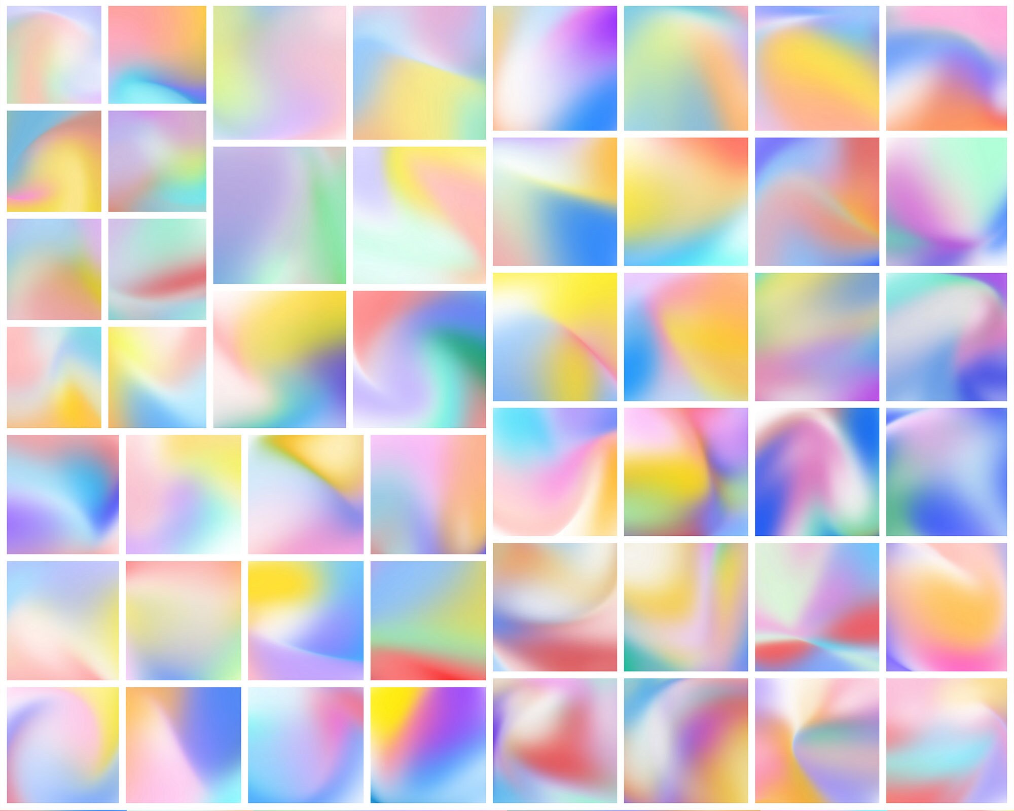 50 Holographic Background Digital Paper, Blurred Paper, Rainbow Paper ...