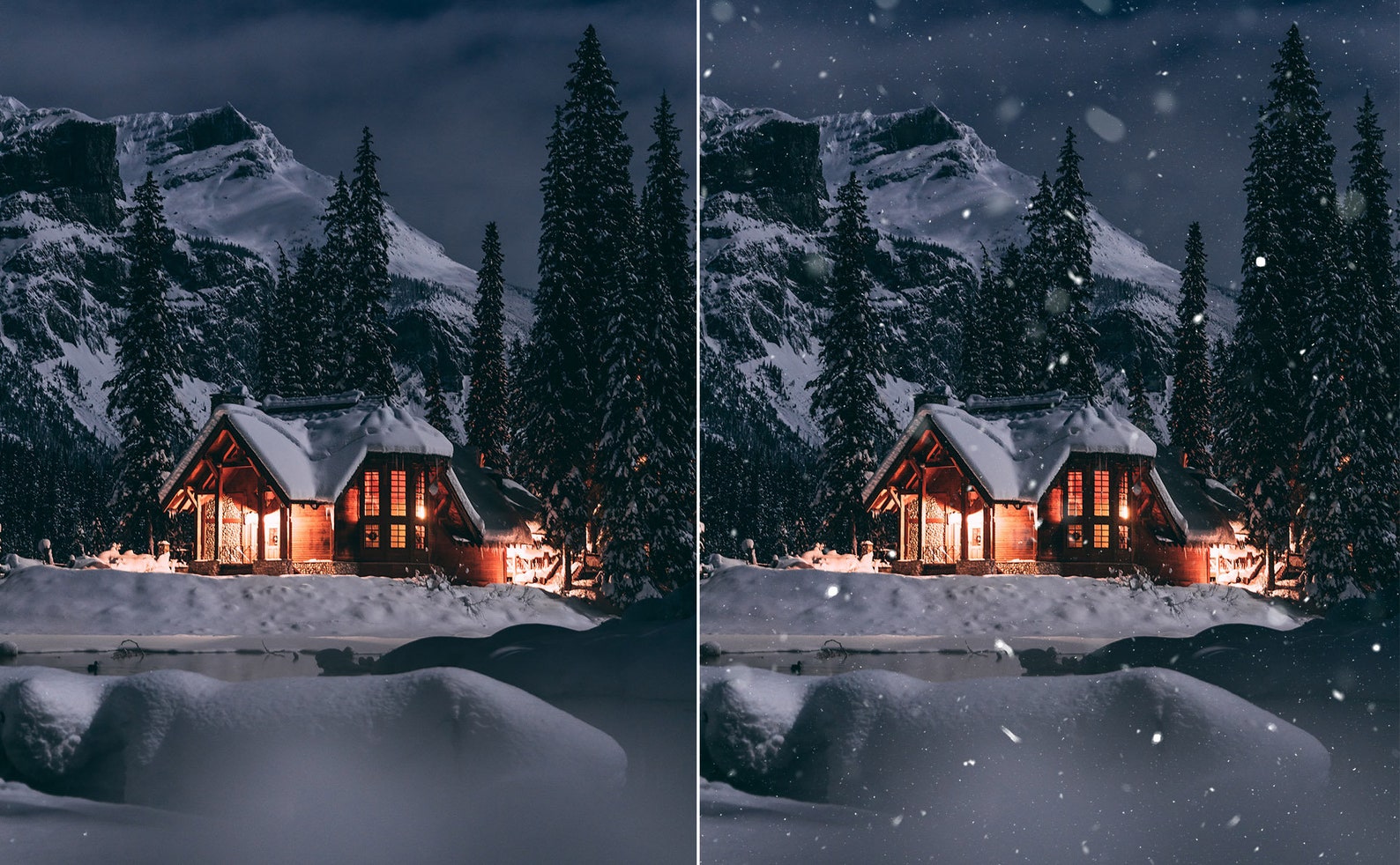 Realistic Snow Overlays, Realistic Falling Snow, Photoshop Overlays ...