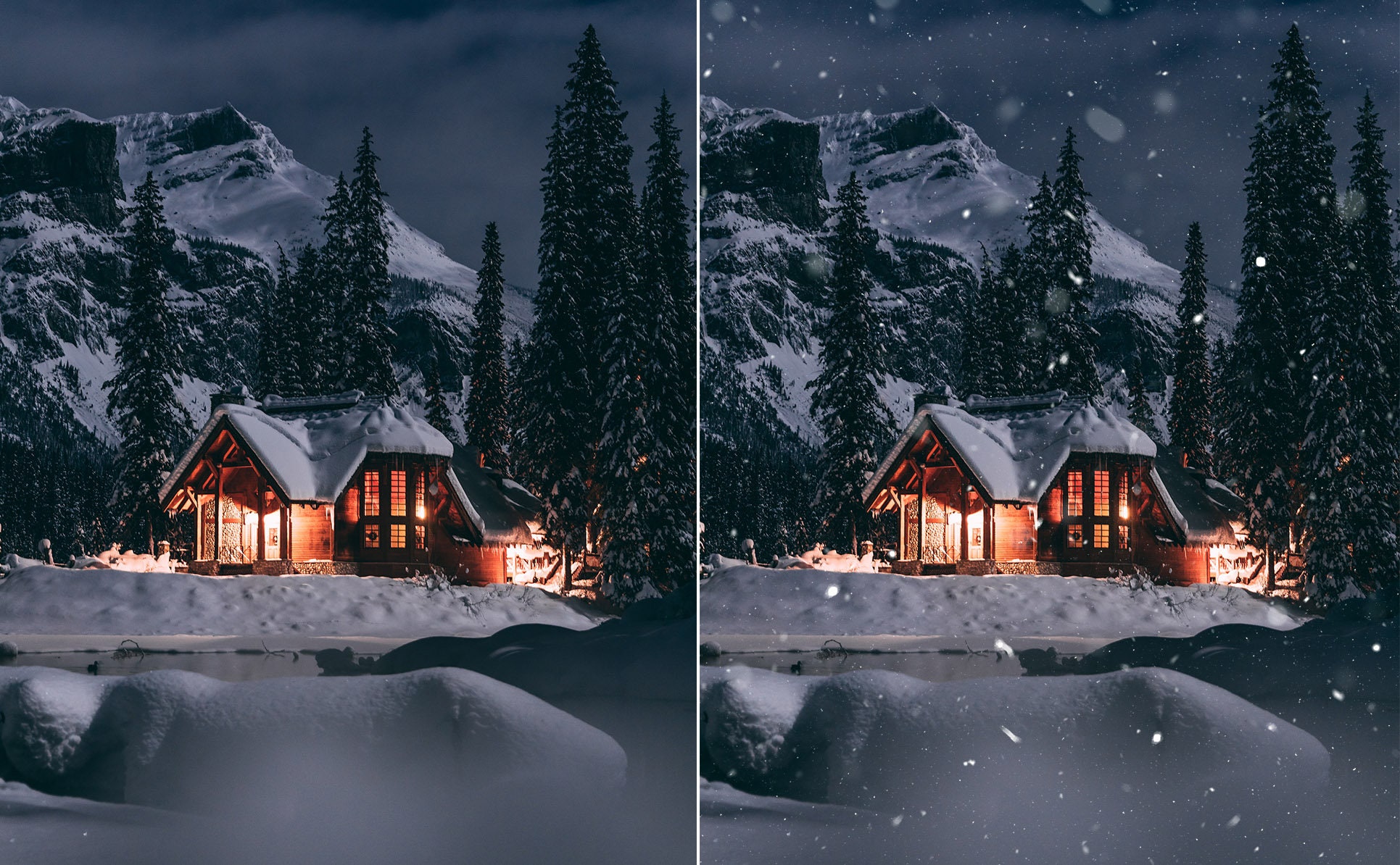 Realistic Snow Overlays, Realistic Falling Snow, Photoshop Overlays ...