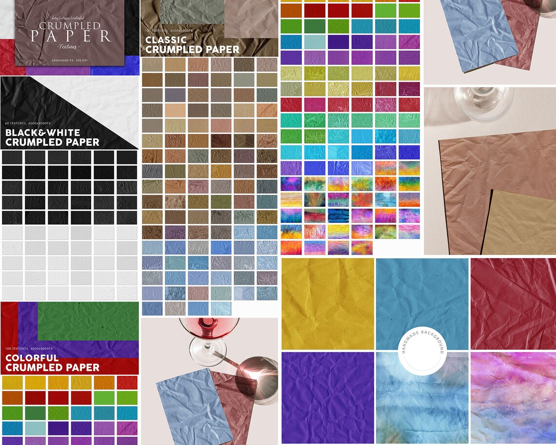 2350 Digital Paper Textures Set Scrapbook Paper Retro Paper - Etsy