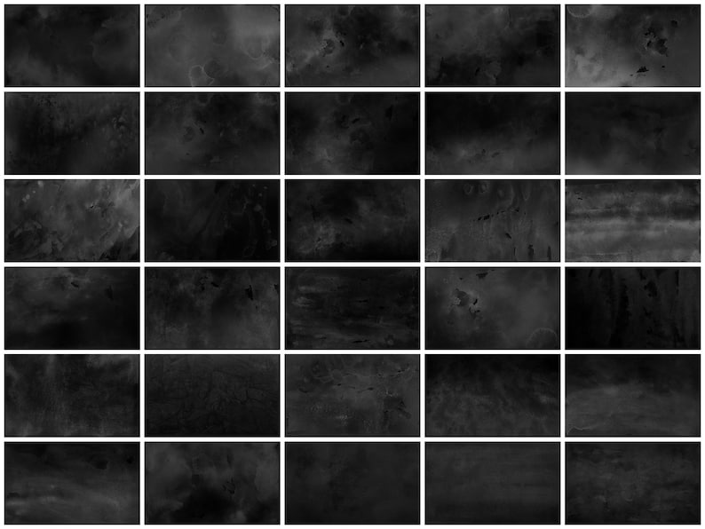 30 Black Watercolor Digital Paper, Watercolor Black Papers, Scrapbook ...