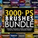 1505 Photoshop Brushes Bundle, Photoshop Overlays, Snow Brushes, Rain ...