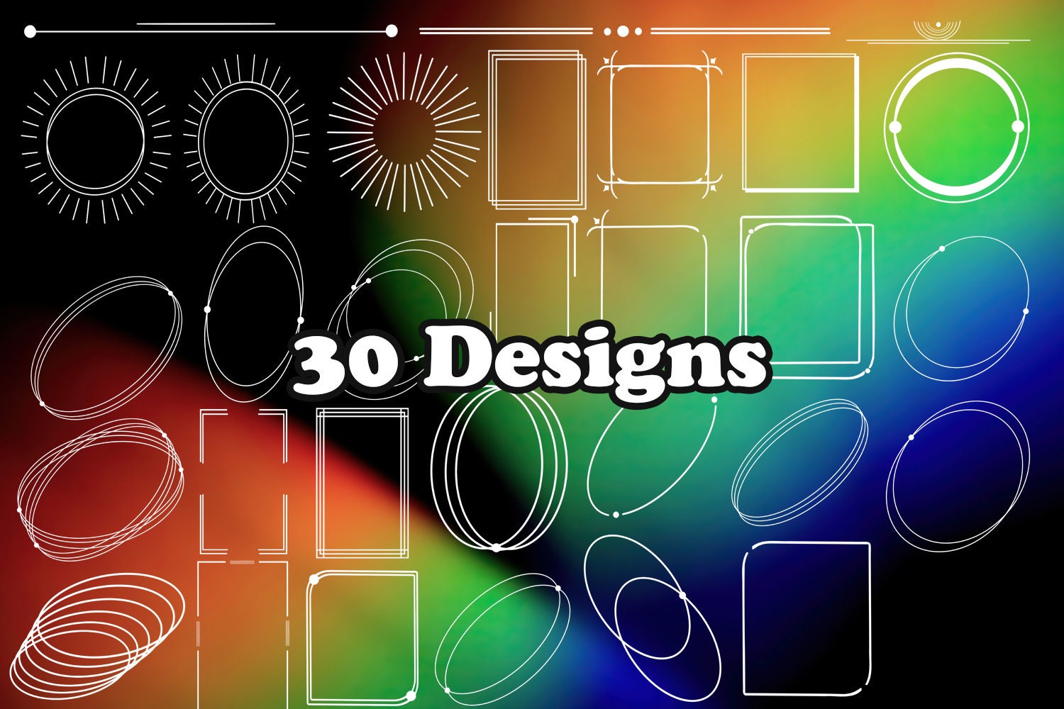 30 Modern Frames Photoshop Brushes, Photoshop Stamps, Photo Frames ...