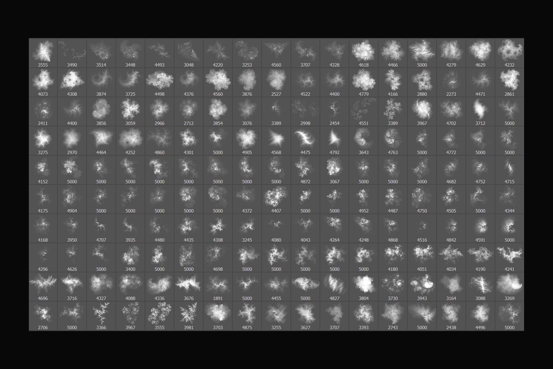 170 Fractal Photoshop Brushes Photoshop Overlays Fractal - Etsy