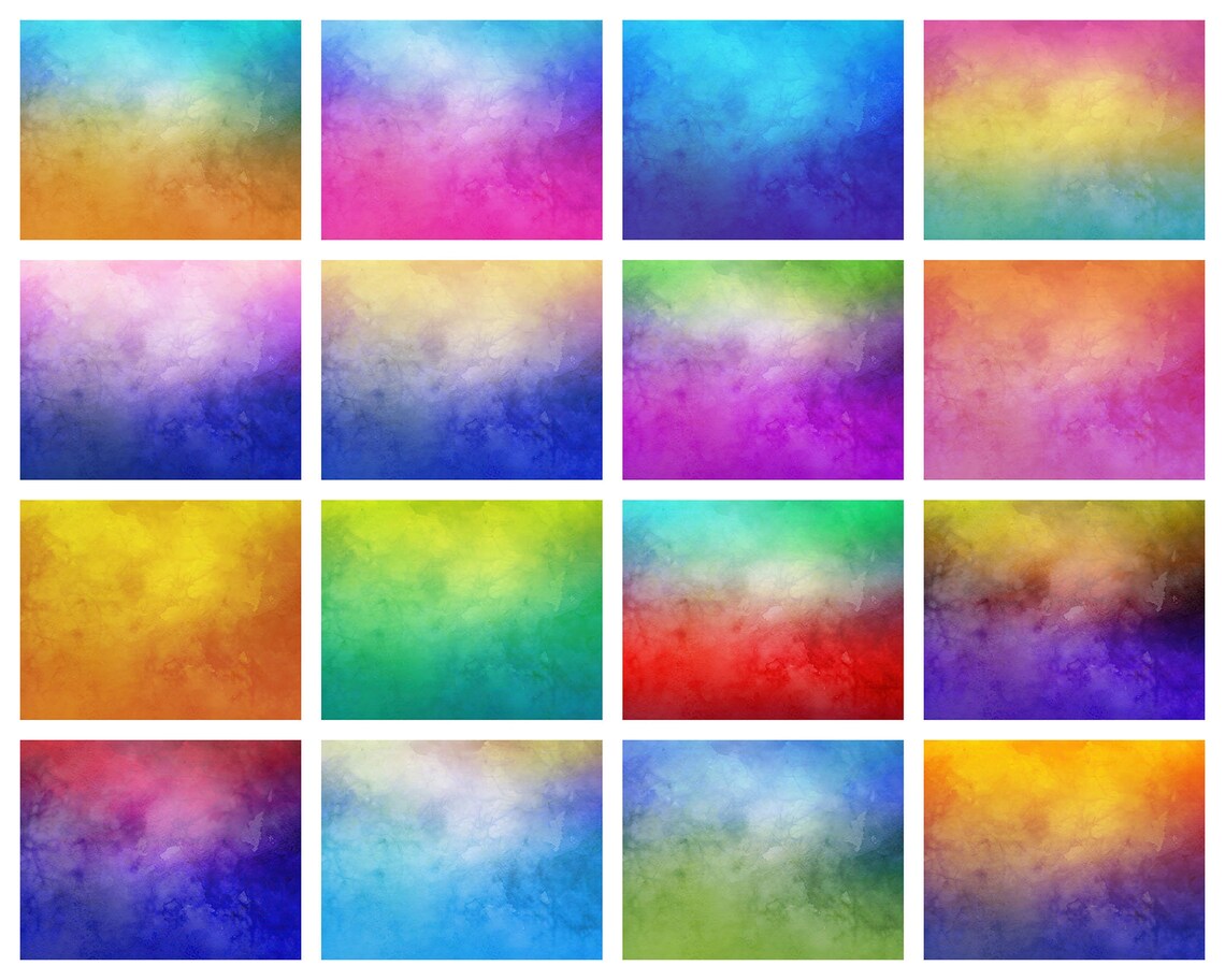 Vibrant Watercolor Digital Paper, Watercolor Textures, Watercolor ...