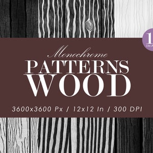 White & Black Wood Digital Paper, Seamless Texture, Minimalist Texture ...