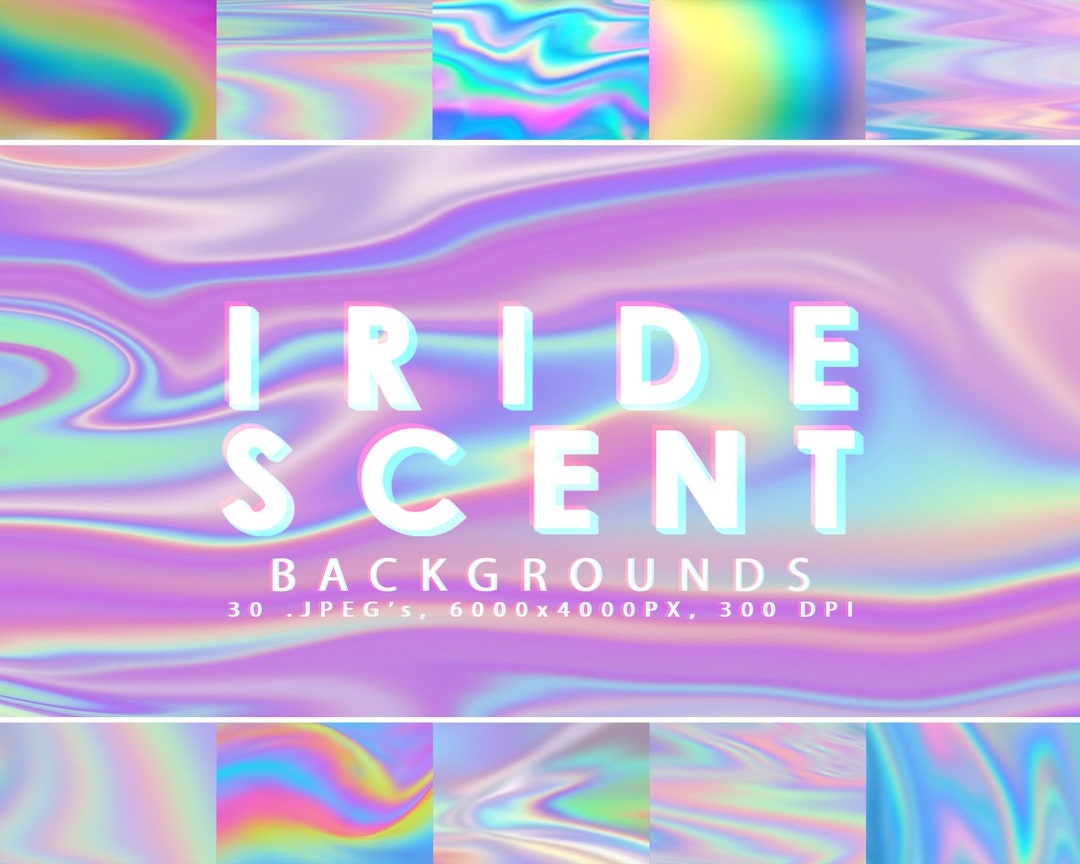 30 Iridescent Holographic Background Digital Paper, Rainbow Paper ...