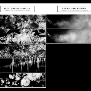 20 Snow Photoshop Brushes, Frost Brushes, Fog, Dust, Freeze, Icicles ...
