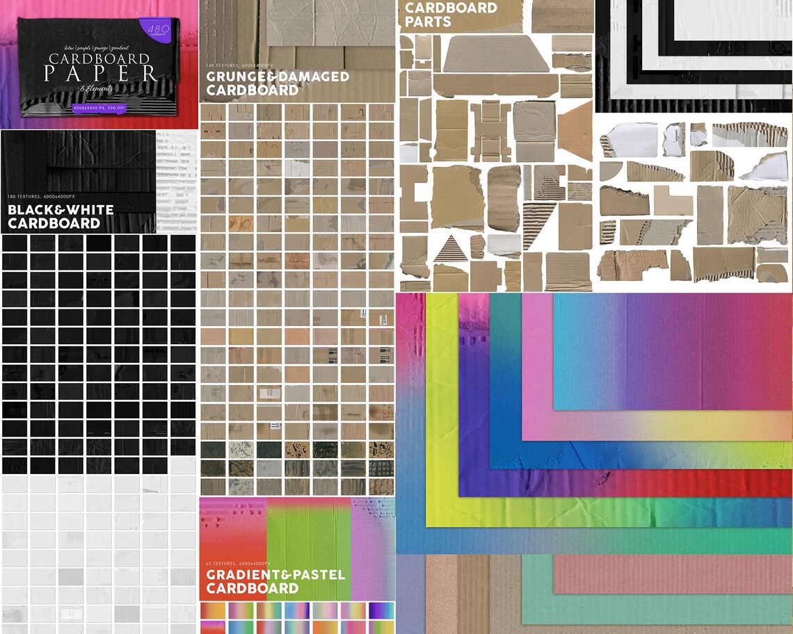 2350 Digital Paper Textures Set, Scrapbook Paper, Retro Paper, Old ...