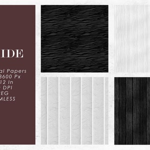 White & Black Wood Digital Paper, Seamless Texture, Minimalist Texture ...