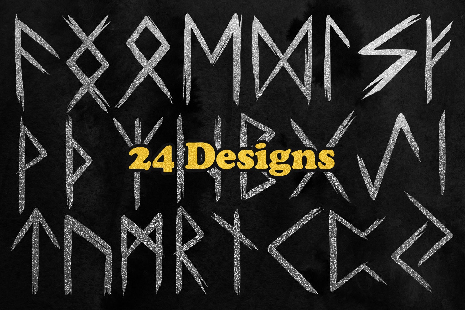 24 Viking Runes Photoshop Brushes, Viking Alphabet, Photoshop Stamps ...