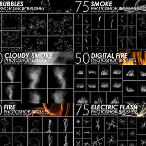 1505 Photoshop Brushes Bundle, Photoshop Overlays, Snow Brushes, Rain ...