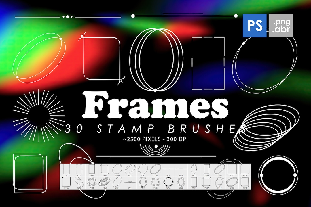30 Modern Frames Photoshop Brushes, Photoshop Stamps, Photo Frames ...