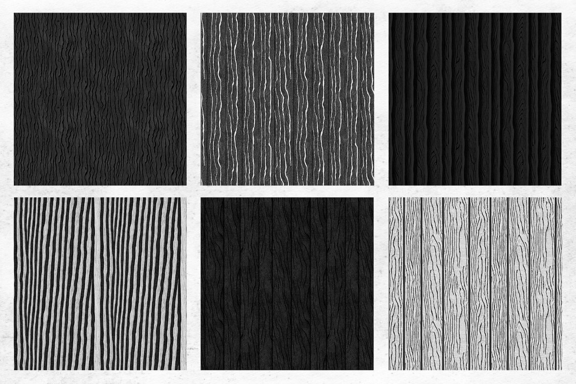 White & Black Wood Digital Paper, Seamless Texture, Minimalist Texture ...
