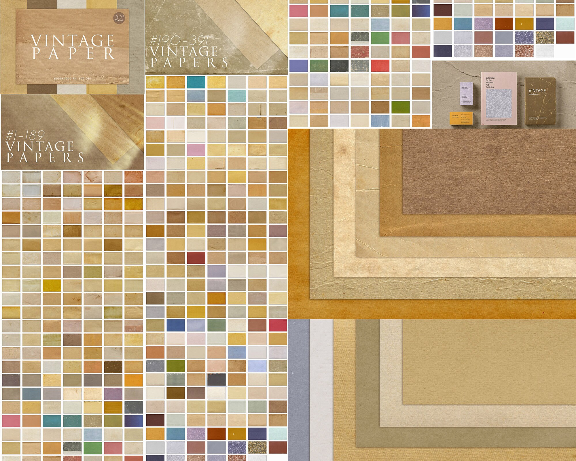 2350 Digital Paper Textures Set, Scrapbook Paper, Retro Paper, Old ...