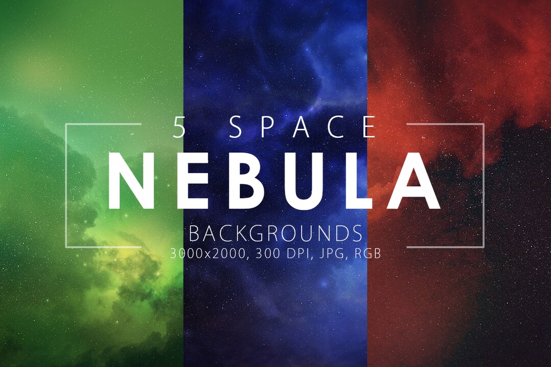 Nebula Digital Paper, Starry Night Backgrounds, Space Printable Paper ...