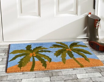 Palm Tree Door Mat - Etsy