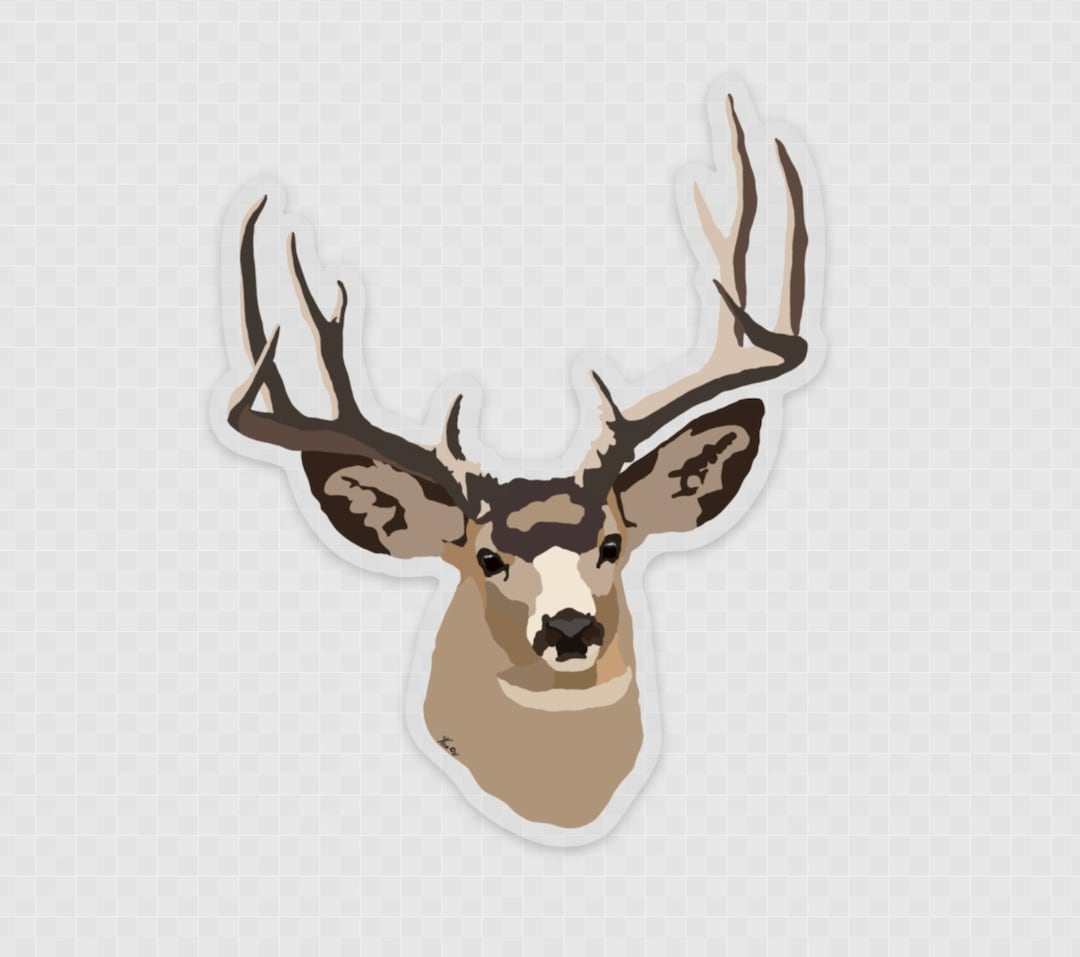 New Mexico Mule Deer Sticker With CLEAR Edging - Etsy