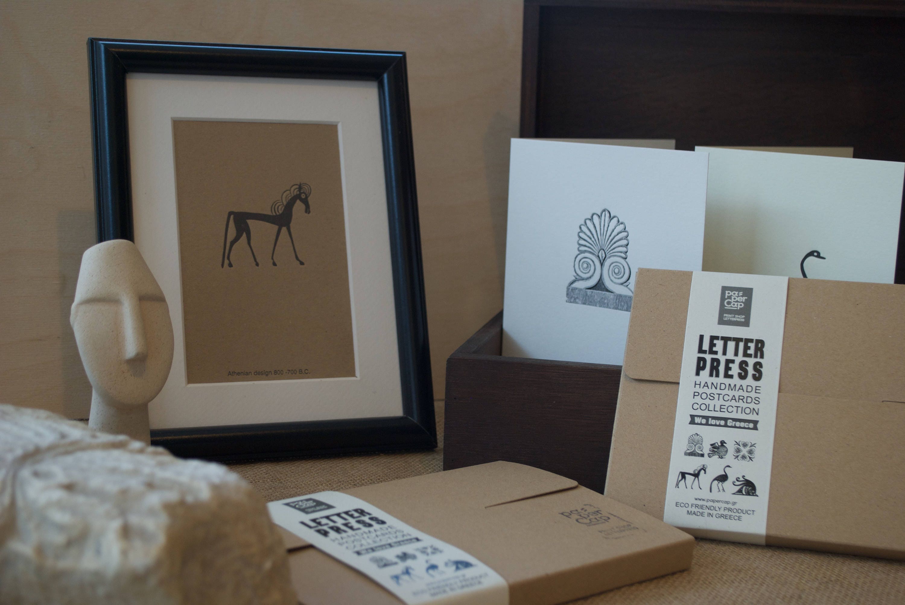 Ancient Greek Postcards Letterpress / Souvenir From Greece / Handmade ...