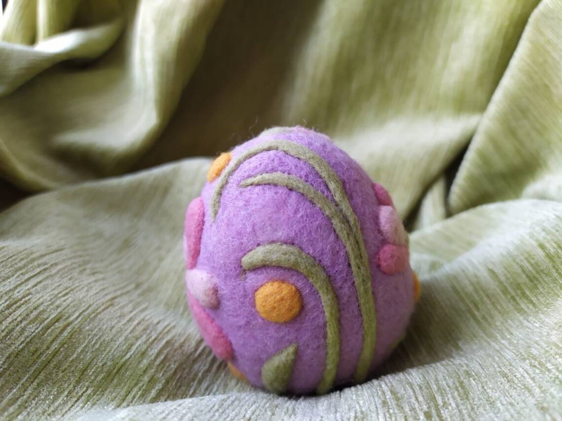 Needle Felted Easter Eggs Family Gift Spring Time Felt Easter - Etsy