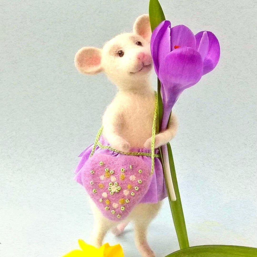 Needle Felted / Mouse Sculpture / Felt Animals / Unique Felt Gift - Etsy