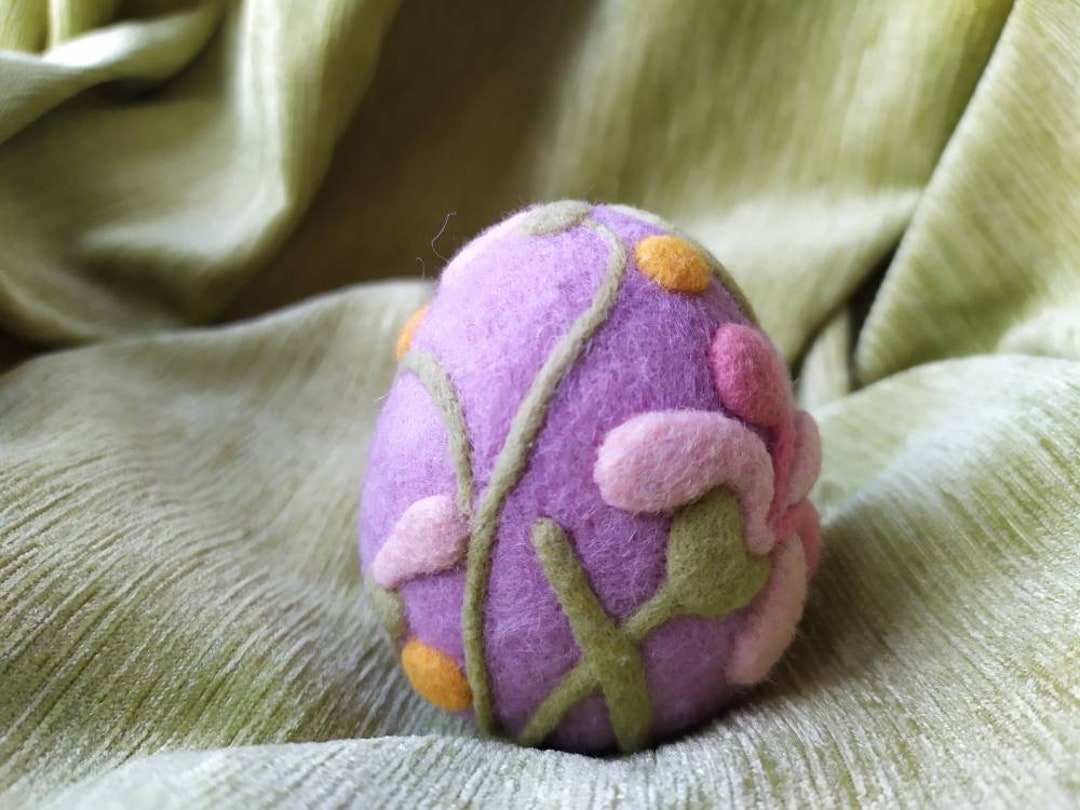 Needle Felted Easter Eggs Family Gift Spring Time Felt Easter - Etsy