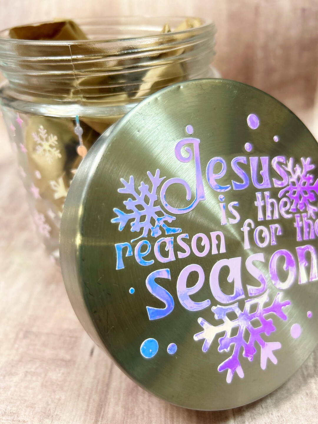 Jesus is the Reason for the Season Christmas Candy Jar, Christian ...