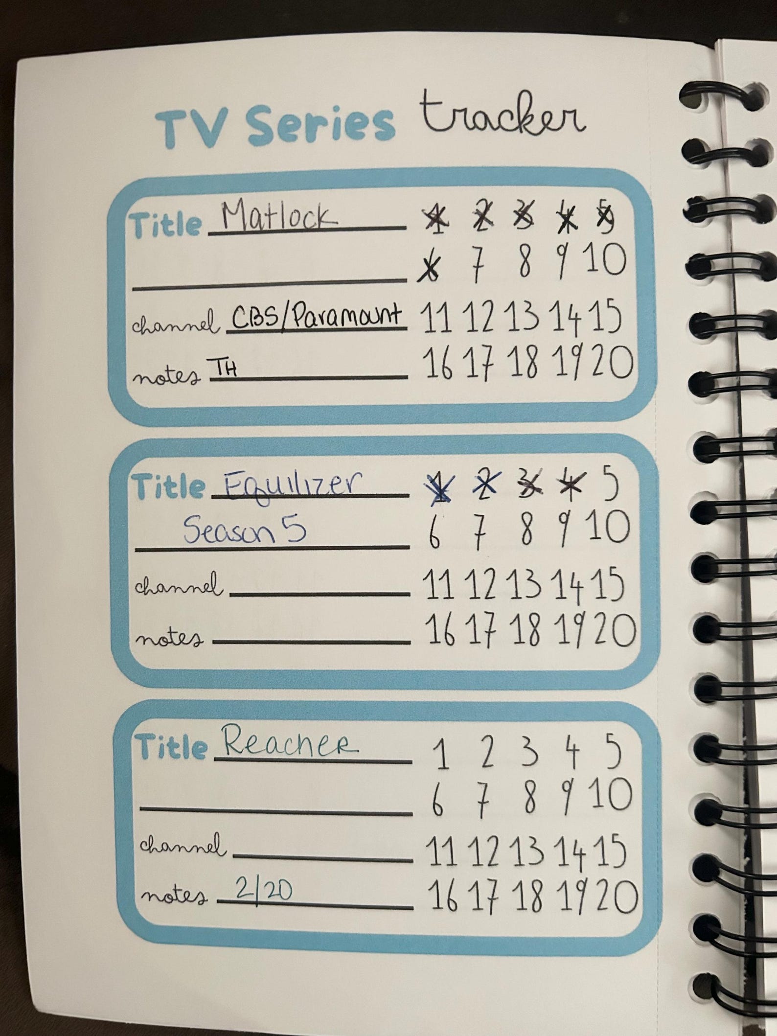 TV Series Tracker Journal for Fan Binge Watching Guide Diary Episode ...
