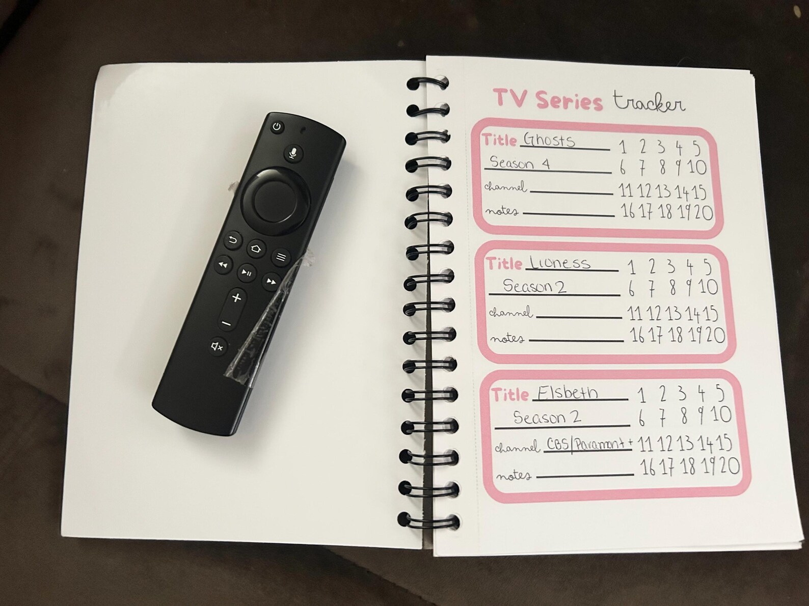 TV Series Tracker Journal for Fan Binge Watching Guide Diary Episode ...
