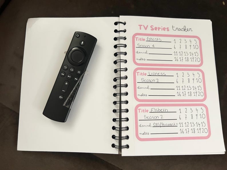 TV Series Tracker Journal for Fan Binge Watching Guide Diary Episode ...