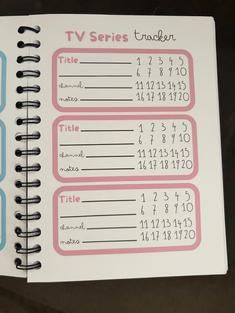 TV Series Tracker Journal for Fan Binge Watching Guide Diary Episode ...