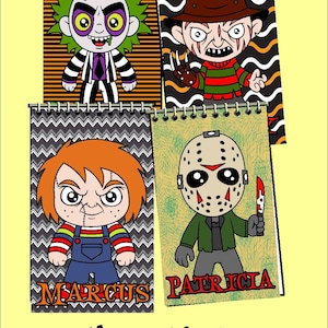 Horror Movie Villains Personalized Halloween Party Favor Notebooks - Etsy