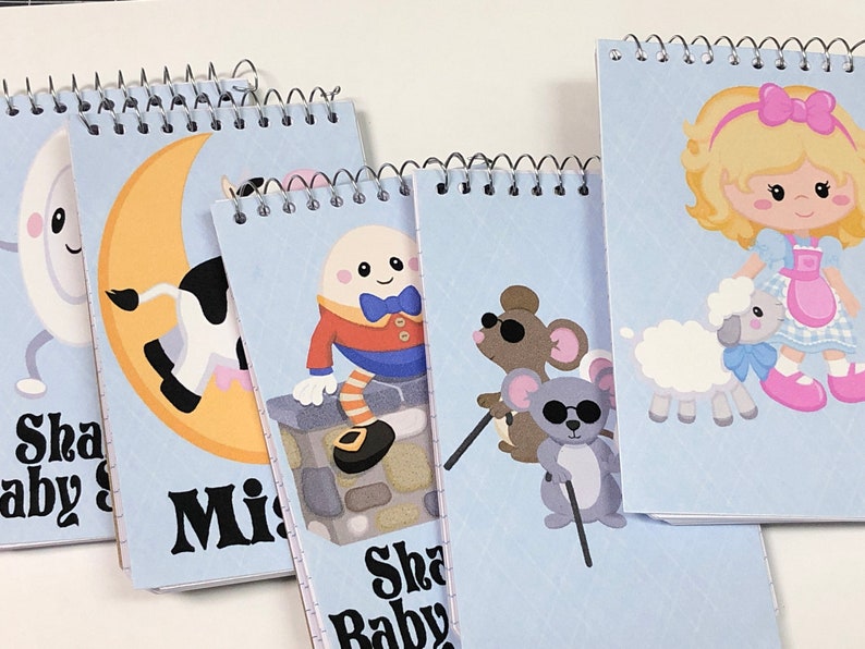 Nursery Rhymes Baby Shower Notebook Party Favor, Little Bo Peep Favors ...