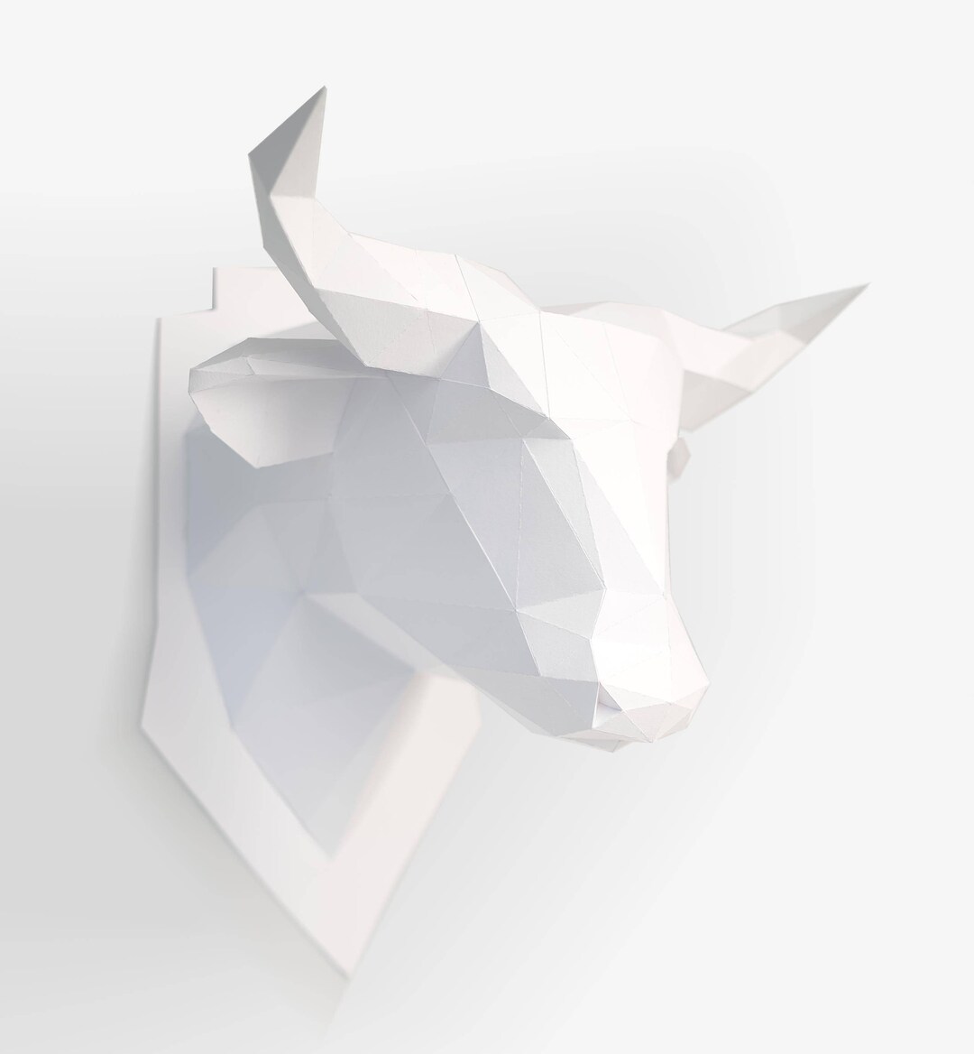 Bull Head, Animal Head, Low Poly, DIY, Trophy, Papermodel - Etsy