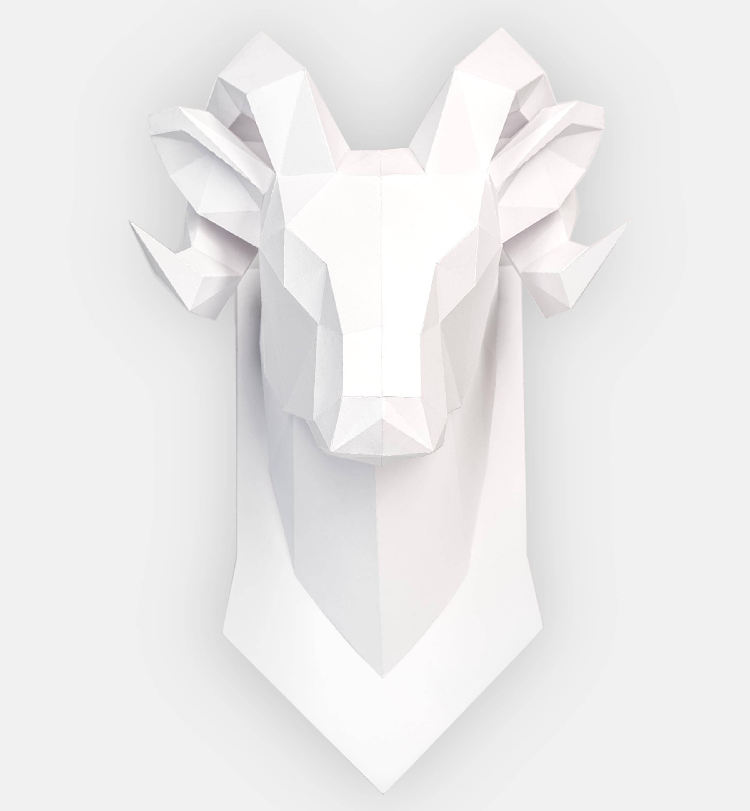 Ram Head, Animal Head, Low Poly, DIY, Trophy, Papermodel - Etsy