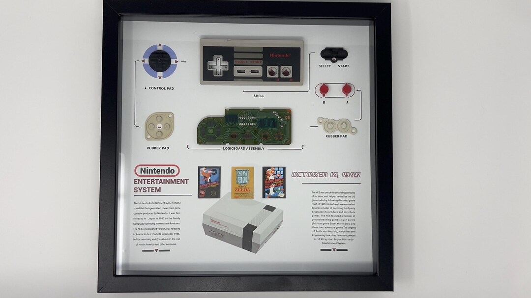 Framed Nintendo Controller Disassembled Teardown Wall Art - Etsy