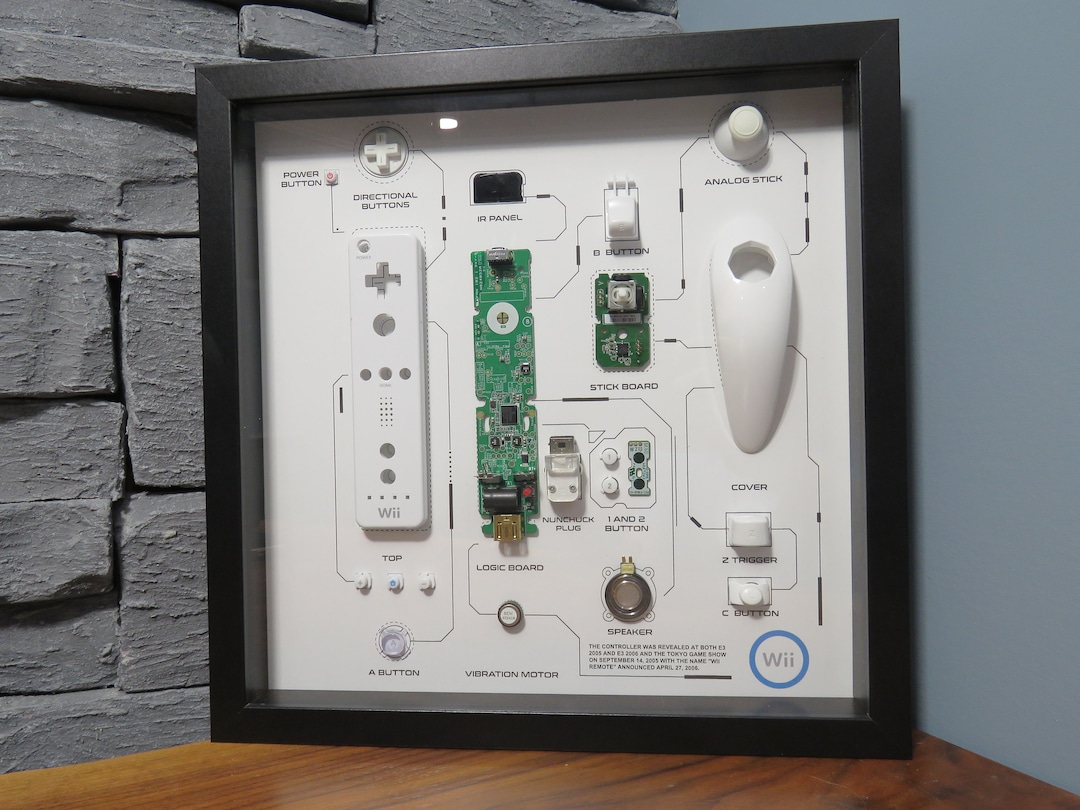 Framed Nintendo Wii Disassembled Teardown Wall Art. Teardown Display in ...