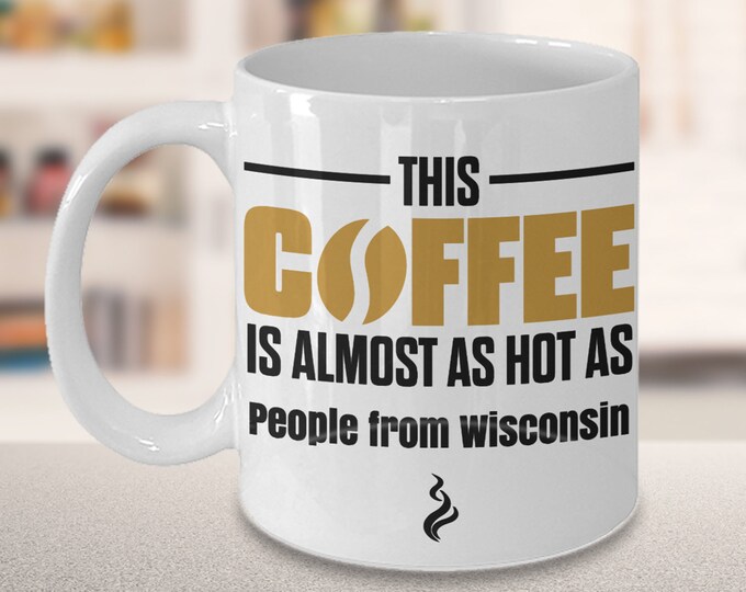 Wisconsin Mug, State Design White Ceramic Wisconsin Mug 11oz & 15oz ...