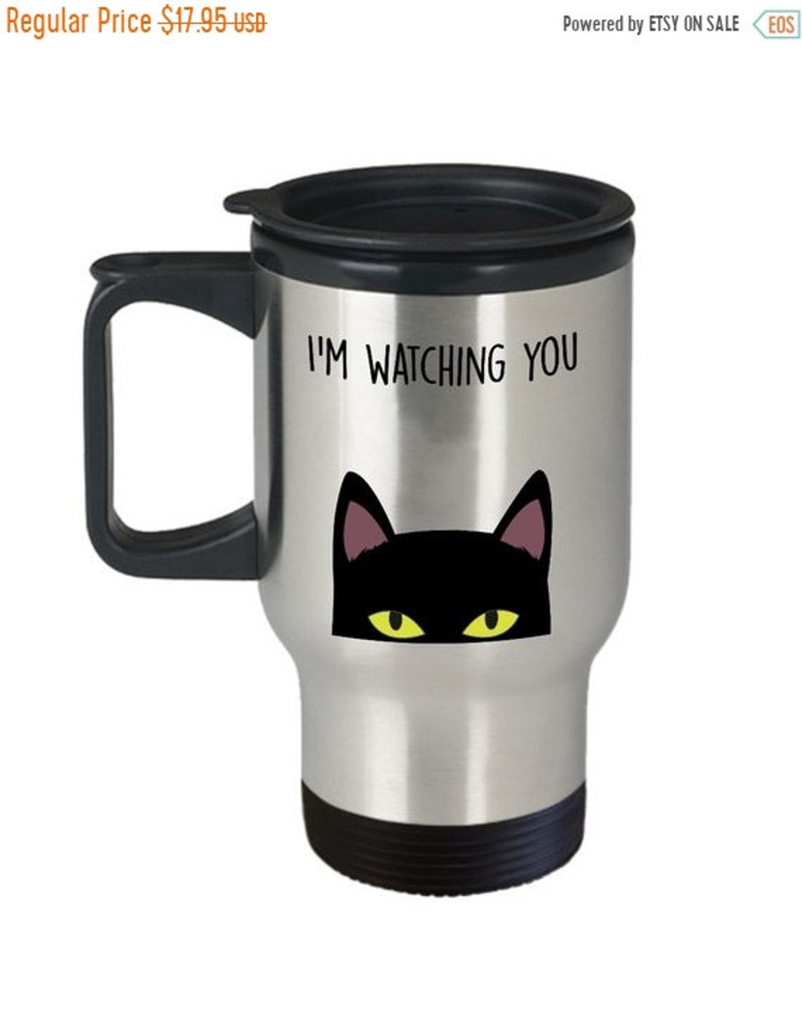LIMITED SALE Peeking Cat Travel Mug Insulated Tumbler - Etsy