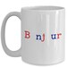 Bonjour Coffee Mug - Funny Tea Hot Cocoa Cup - Novelty Birthday ...