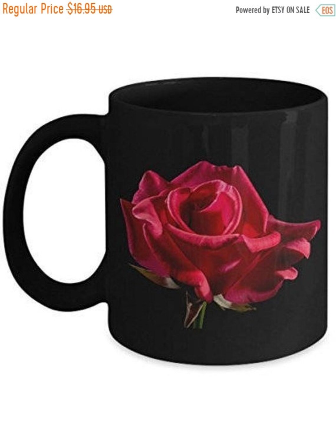 LIMITED SALE Red Rose Cup, Valentine's Day Mug, Rose Mug, Rose Coffee ...