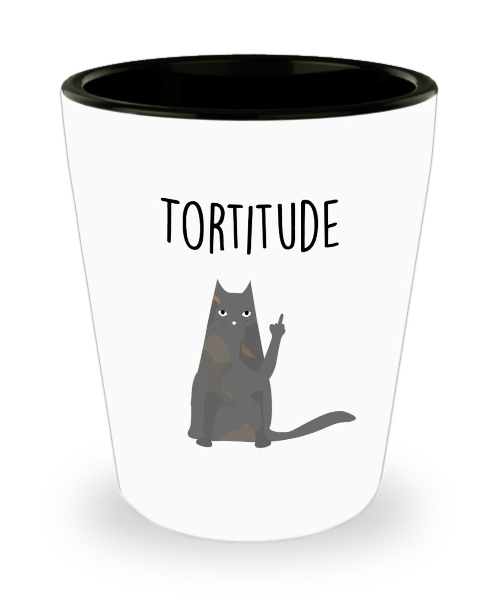 Tortoiseshell Cat - Tortitude Shot Glasses - Novelty Birthday Gift Idea ...