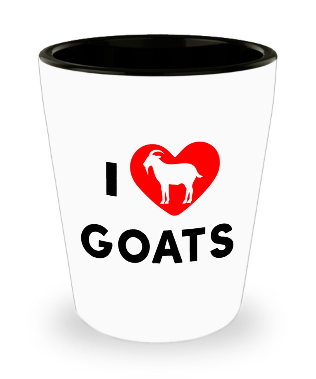 I Love Goats Shot Glass - Novelty Birthday Christmas Anniversary Gag ...