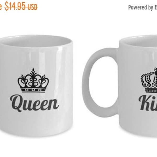 King and Queen Mugs - Etsy