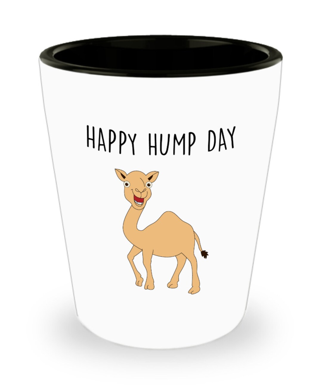 Happy Hump Day Shot Glass - Novelty Birthday Christmas Anniversary Gag ...