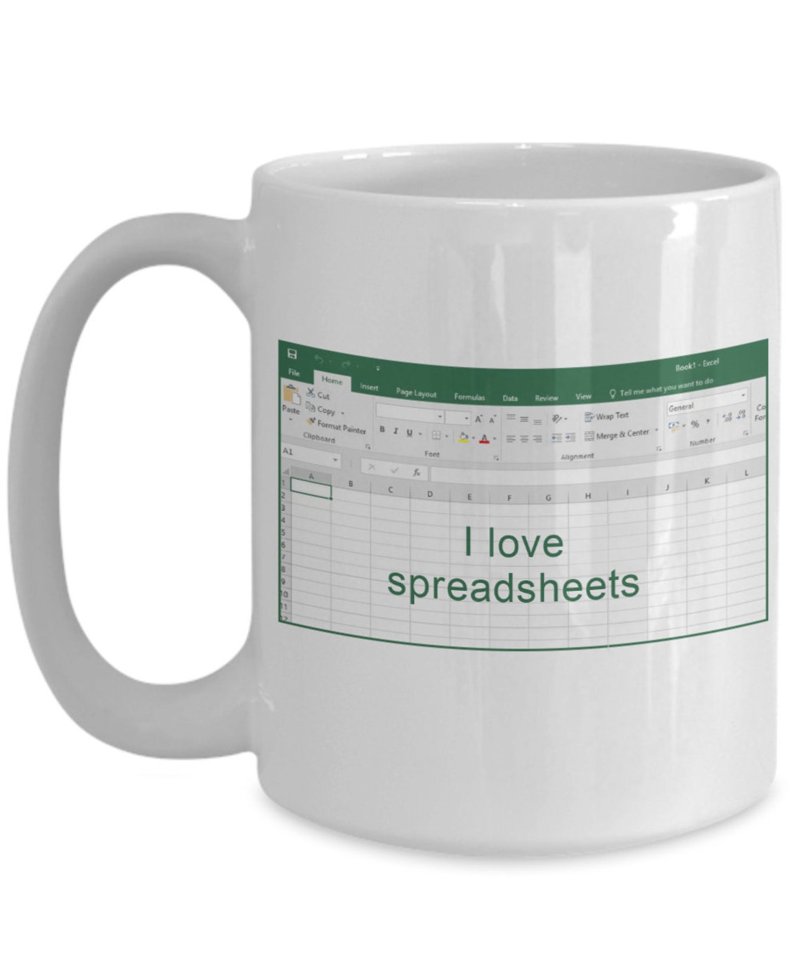 I Love Spreadsheets Coffee Mug Funny Tea Hot Cocoa Coffee | Etsy
